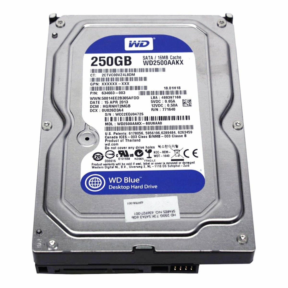 Жесткий диск HP 250Gb 7200 SATAIII 3.5" HDD 639708-001
