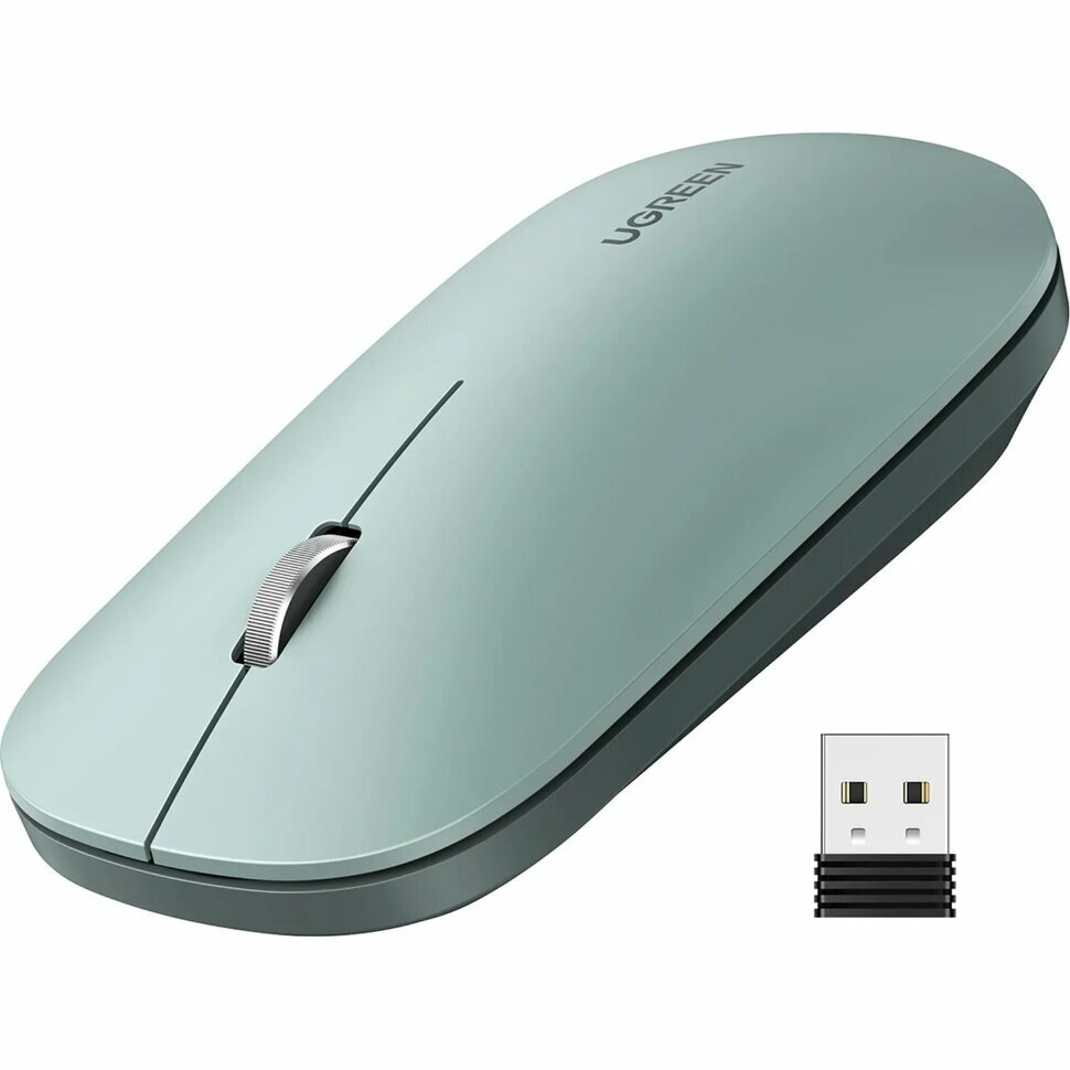 Мышь компьютерная Ugreen MU001 (90374) зеленый WLS, 1796096