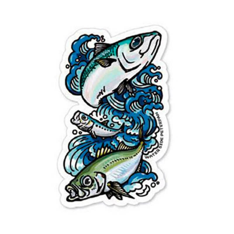 Наклейка рыболовная Waterside Peterpan Sticker L #Sabiki Gosanke