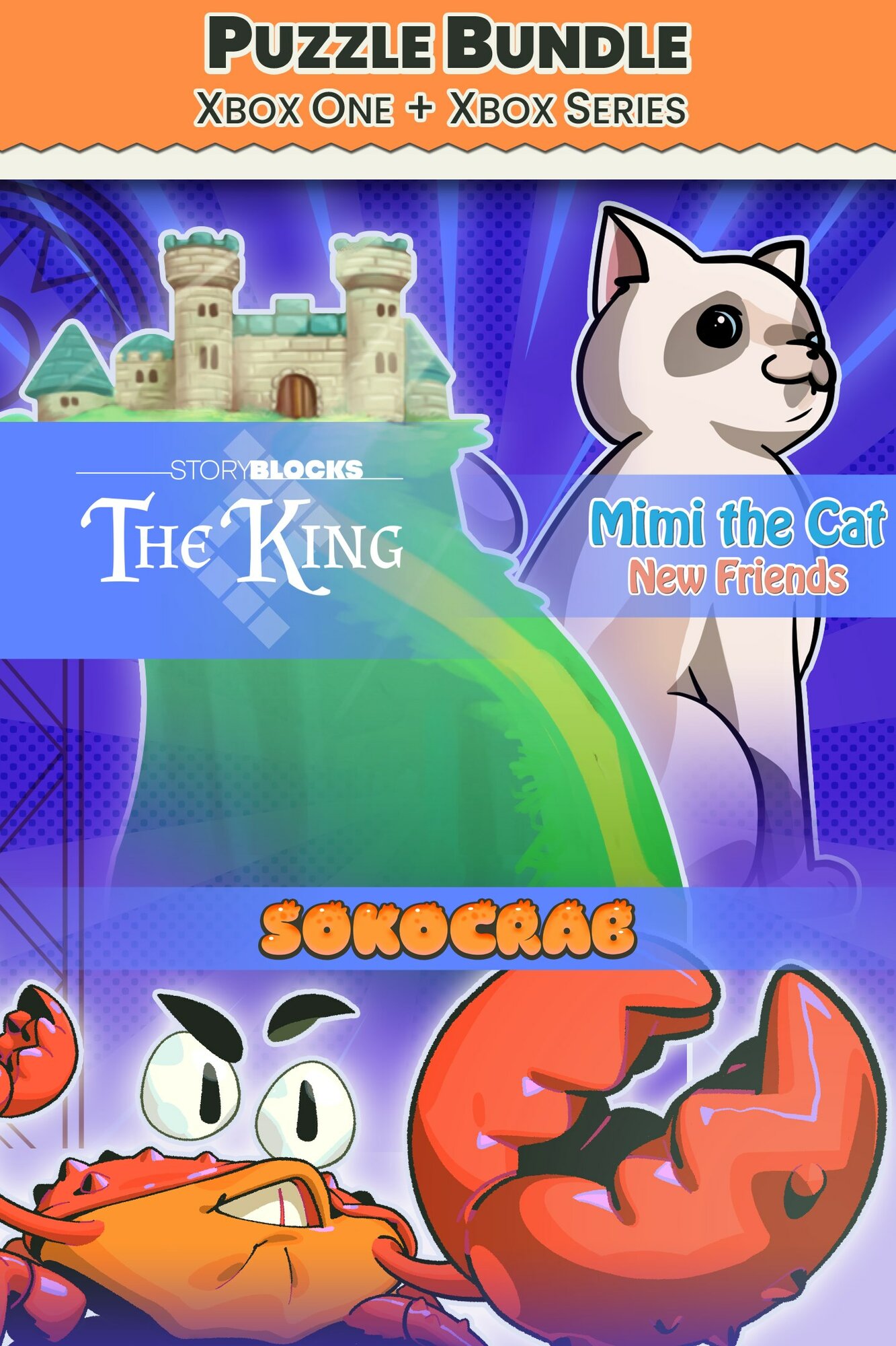 Puzzle Bundle Xbox - Mimi New Friend, Sokocrab and StoryBlocks — ключ активации Xbox / Microsoft Store · Xbox One, Xbox Series X|S · цифровой ключ · любой регион