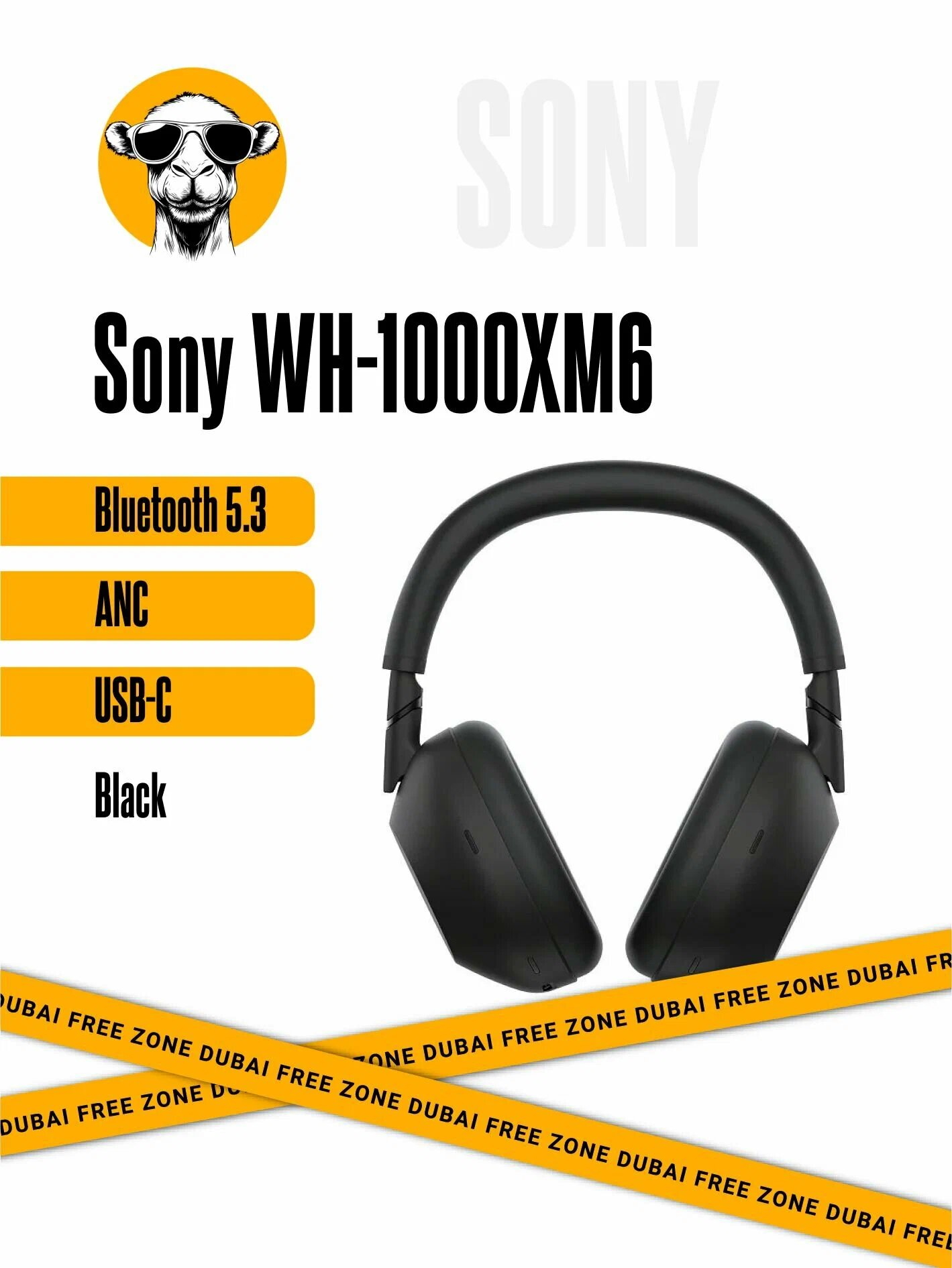 SONY WH-1000XM6 Wireless Noise Cancelling Headphones with AI Intelligent Noise Cancellation, Black