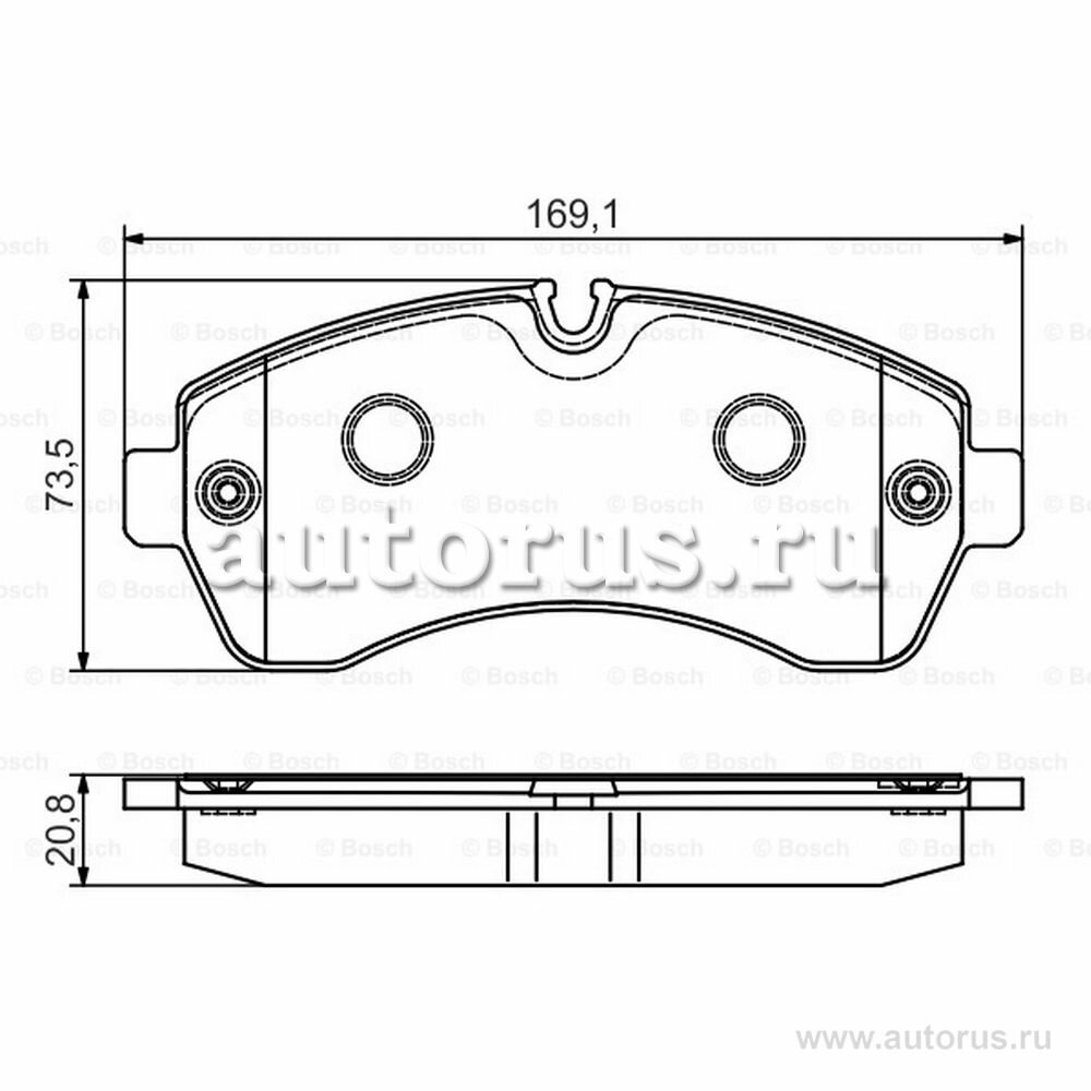 Колодки тормозные передние, Premium-2 BOSCH 0 986 495 107