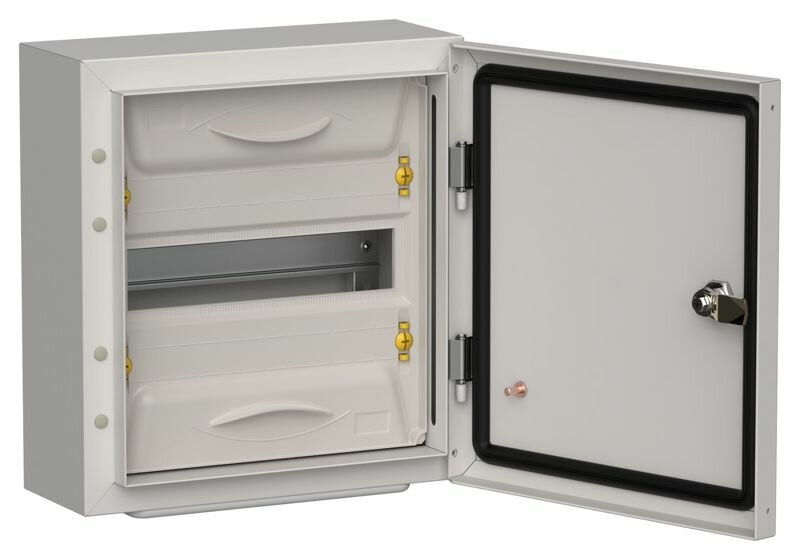 Корпус ЩРн-12 (1х12) TITAN 5 335х310х140 IP54 метал. сер. IEK TI5-50-N-012-54-7035