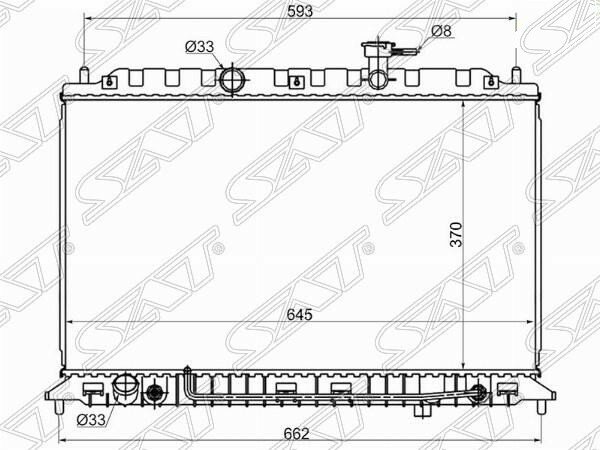 Радиатор SAT KI0004-05 Kia Rio 05-11