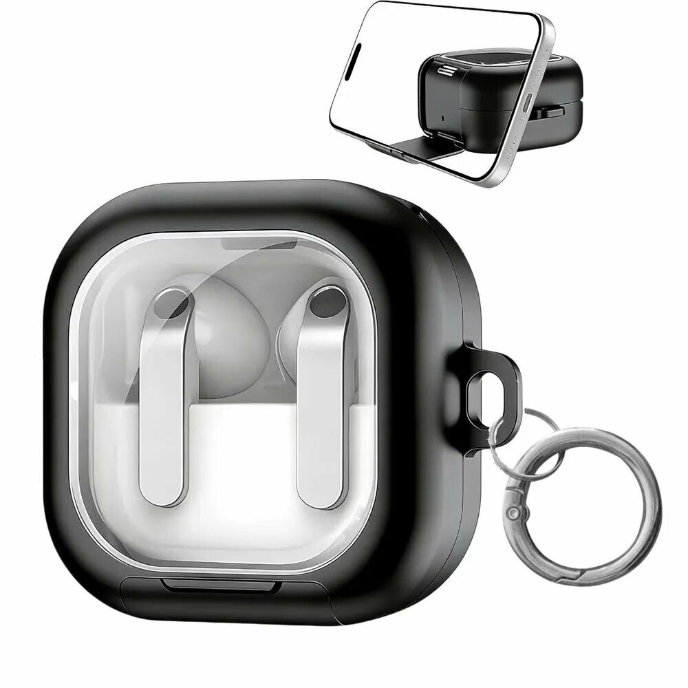Защитный чехол для Samsung Galaxy Buds 4 Pro и Buds 4, стильный ударопрочный полный защитный чехол с ключевым крючком