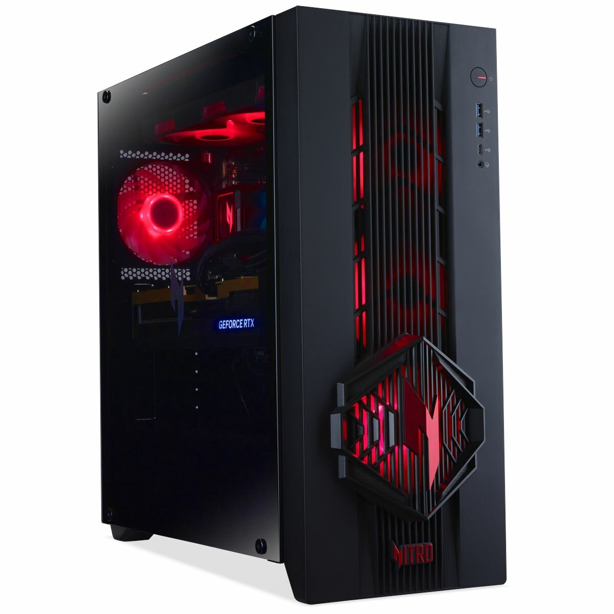 Настольный ПК Acer Nitro 70 N70X3D-100 AMD Ryzen 7 9800X3D/32Gb/SSD1Tb/RTX5080 16Gb/PSU 1200W/NoOS/Black (DG. E5ACD.008)