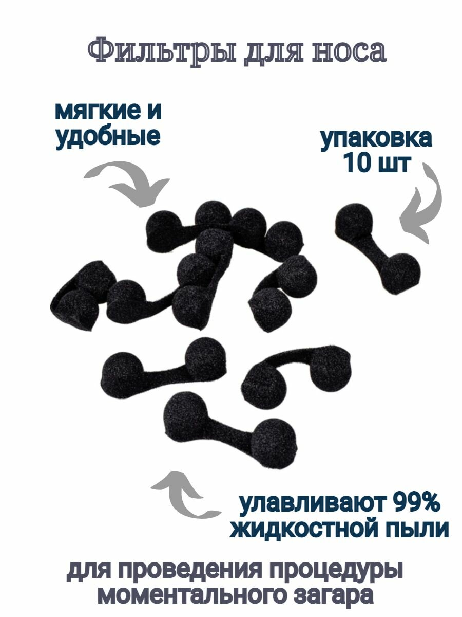 Фильтры для носа черные 10 шт