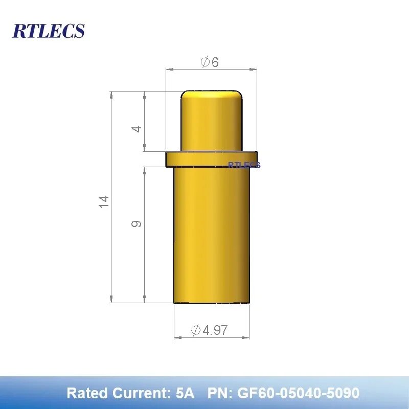 RTLECS Pogo Pin 5A, GF60-05040-5095, 5шт