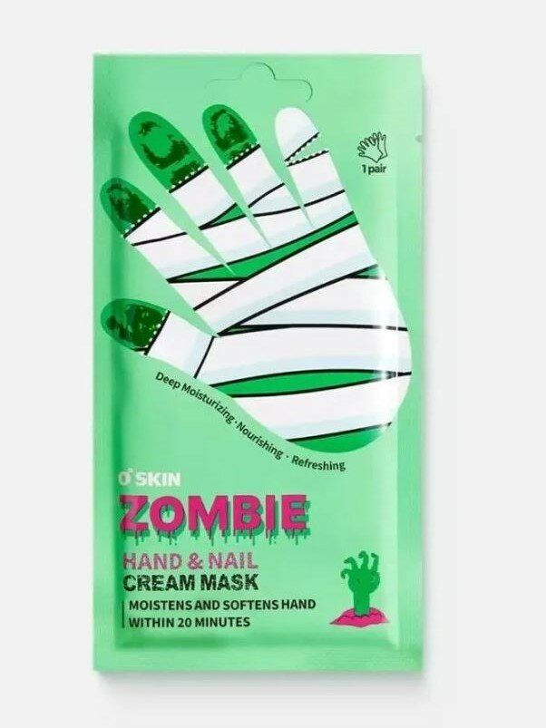 Смягчающая питательная маска перчатки для рук кремовая Zombie Hand&Nail Mask, 14 гр, 1 пара