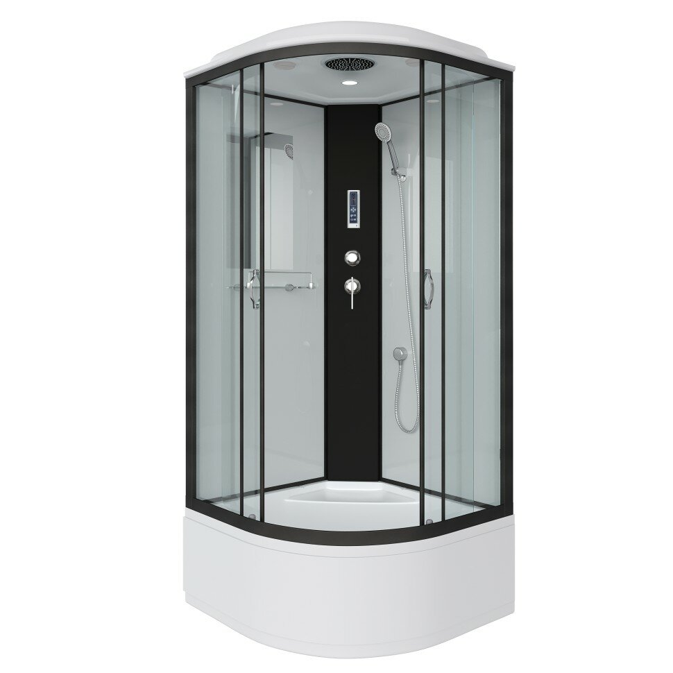 Душевая кабина Niagara Classic NG-6708-14P (90х90х215) высокий поддон(40см), черный, стекло прозрачное,4 места