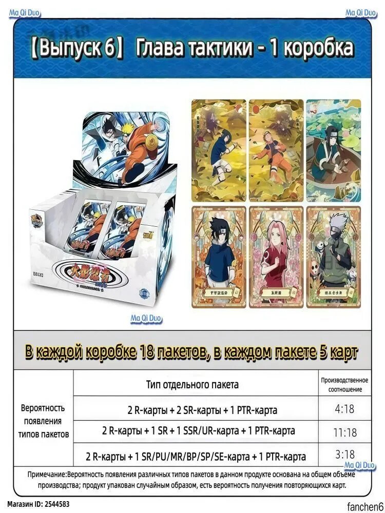 Кайо/карточная игра Наруто Формирование Глава 6 Коллекционная карта
