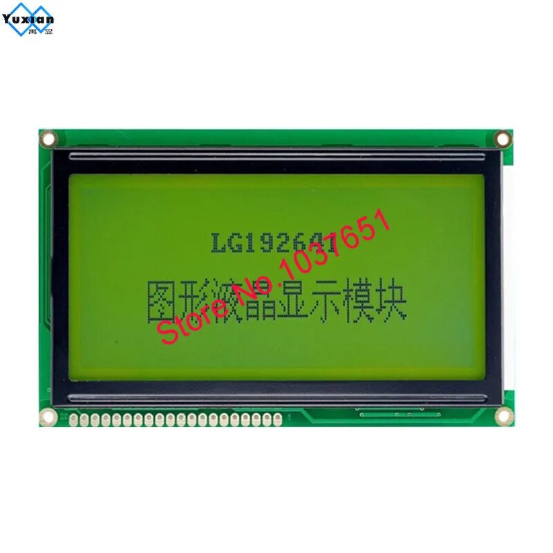 ЖК-дисплей модуль LG192641 Yuxian сине-зеленый 192x64 зеленый