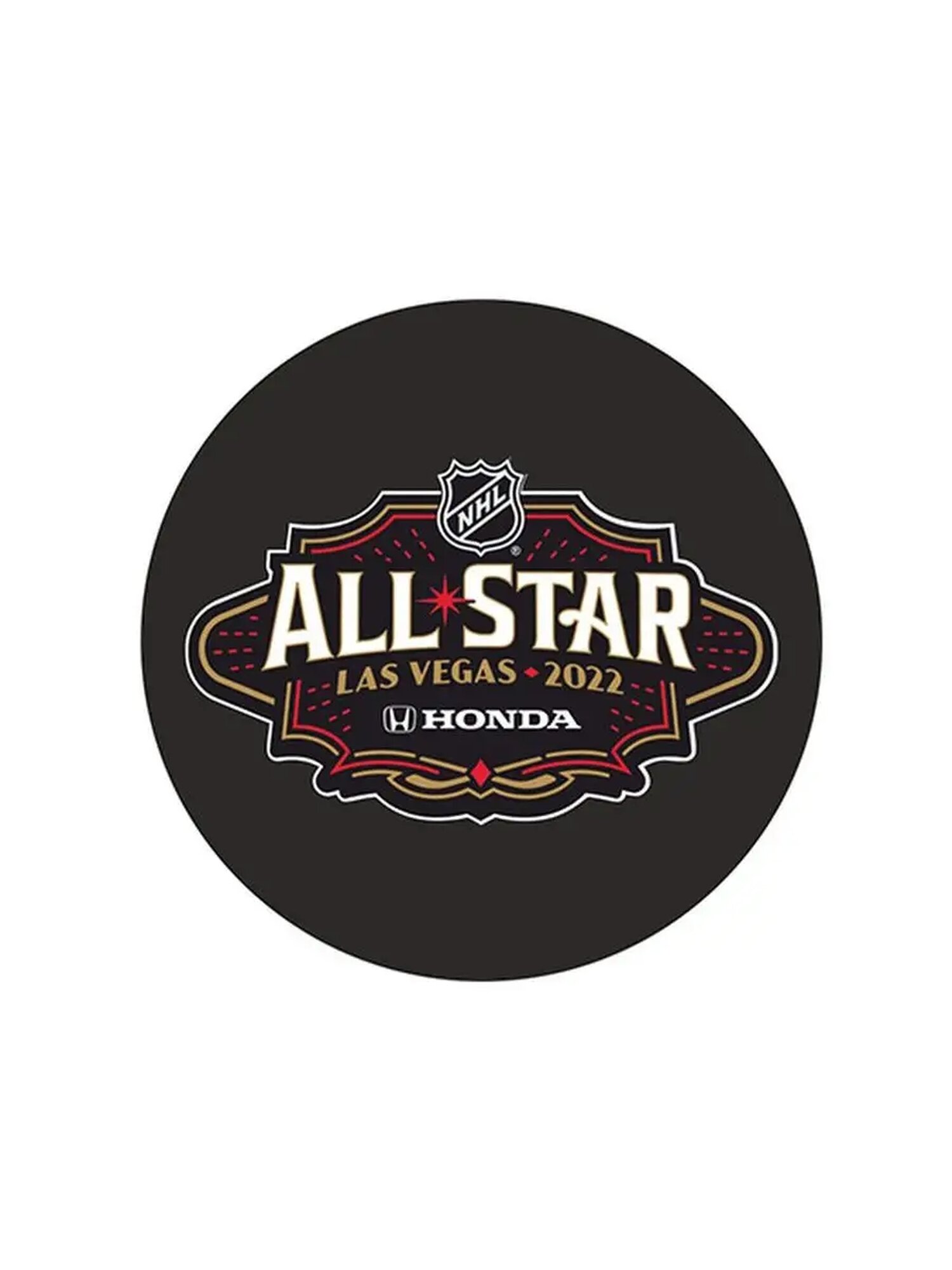 Шайба Sportfanat NHL All Star 2022 Las Vegas, 76 мм, цвет черный