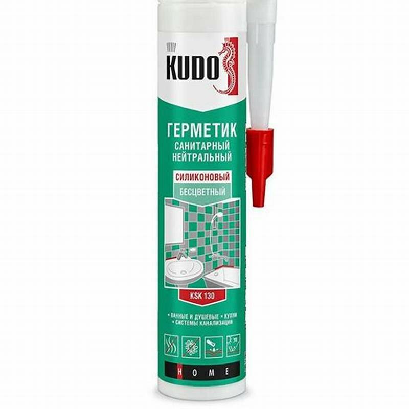 Герметик KUDO нейтральный, санитарный, прозрачный, 280 мл