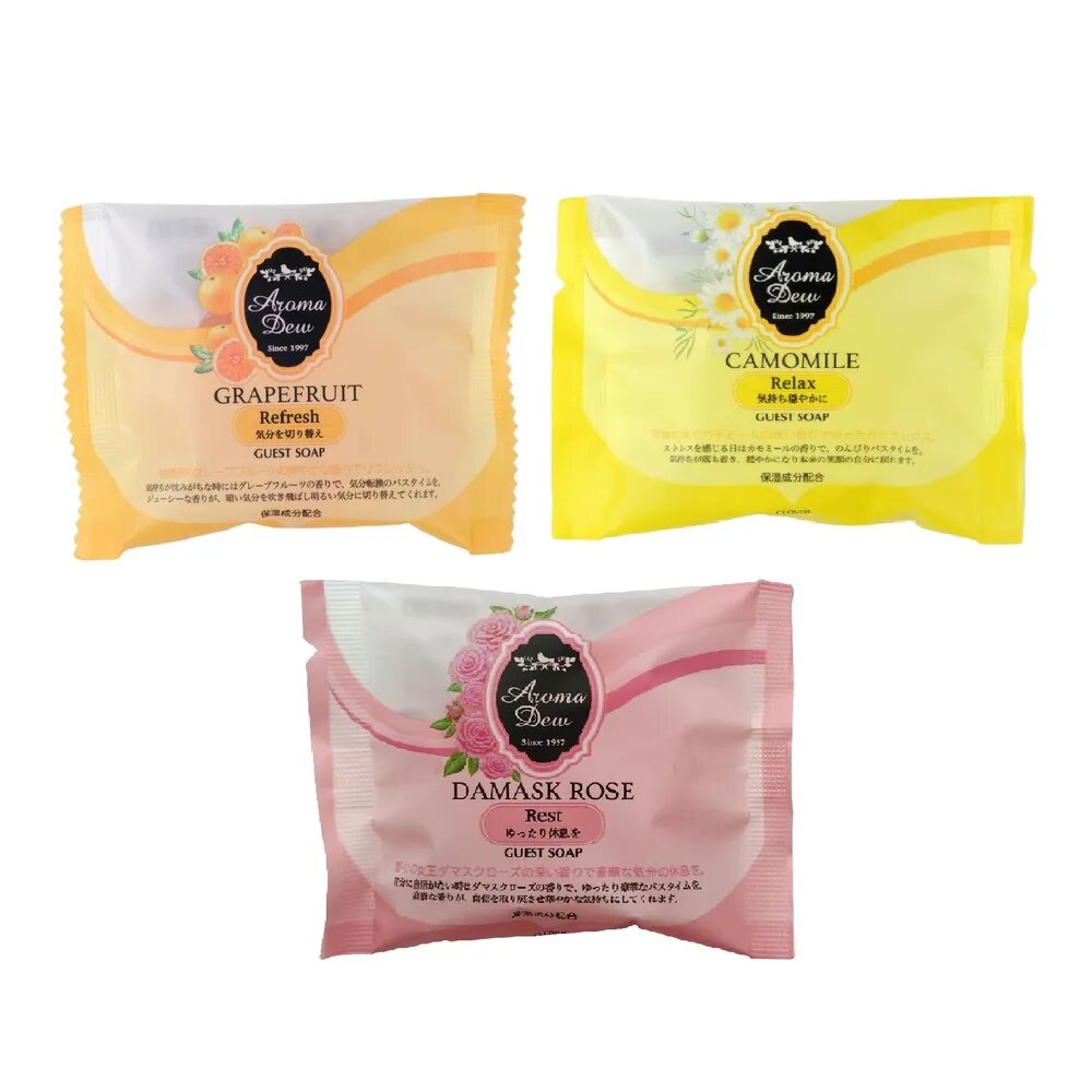 CLOVER SOAP SET №3 Набор туалетного косметического глицеринового мыла, 3 шт*35 г