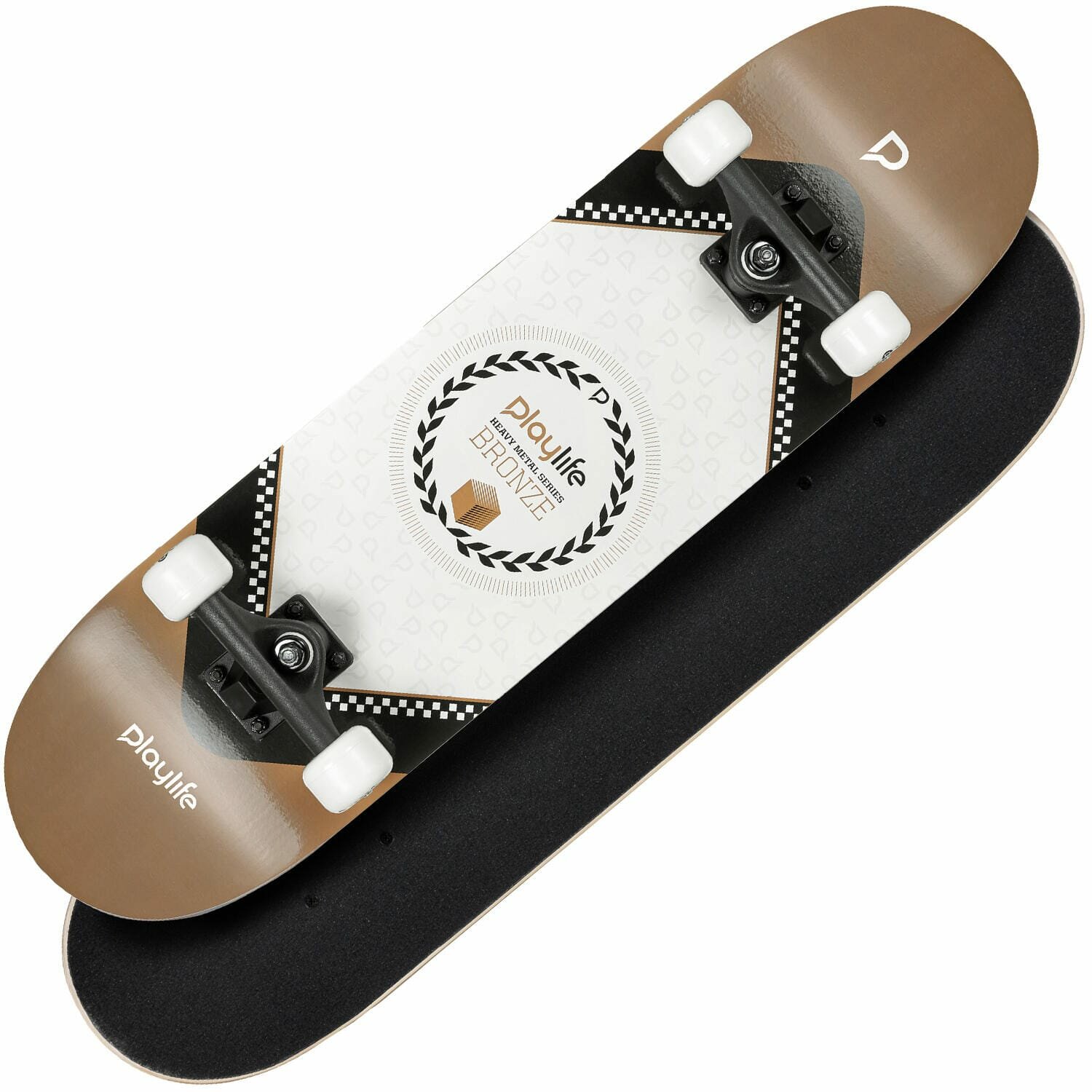 DECATHLON скейтборд Playlife Heavy Metal, коричневый, 79 см