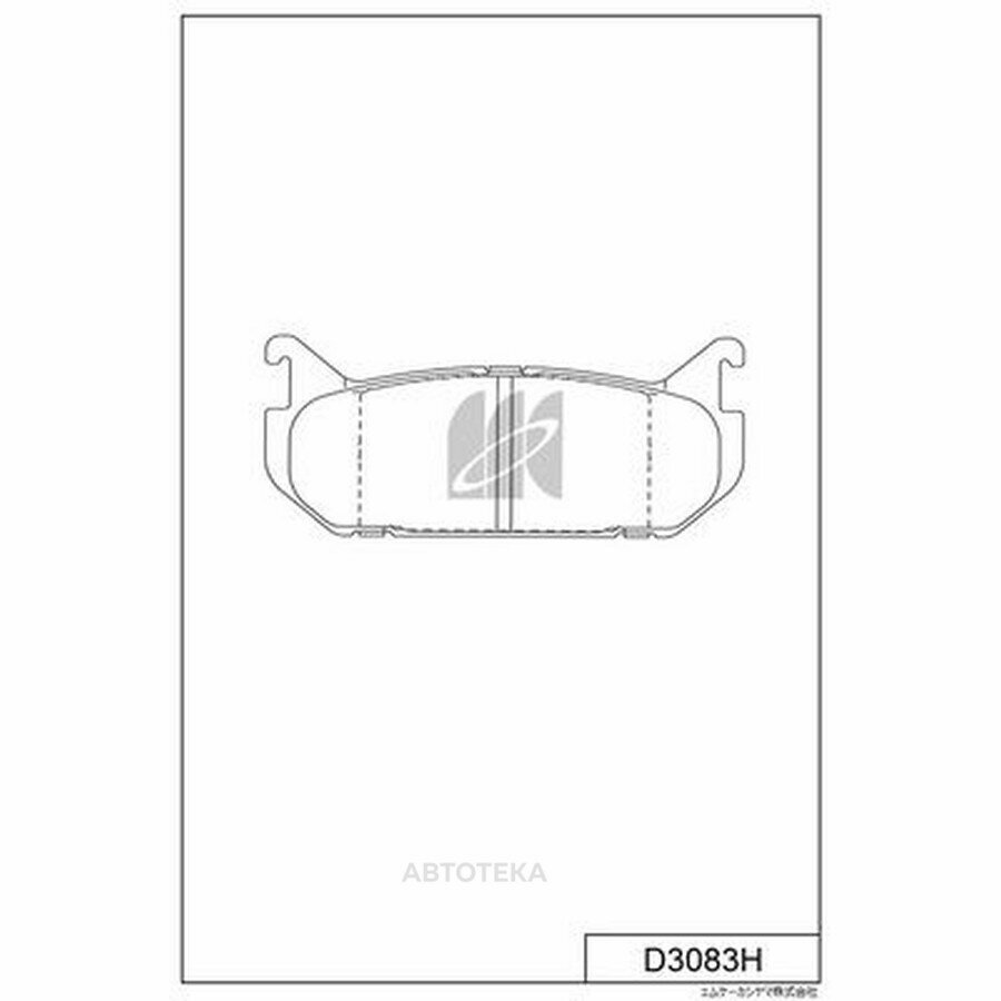 Колодки тормозные задние (с антискрипной пластиной) KASHIYAMA D3083H MZ Cronos, Clef, MX-6, Capella 92-;