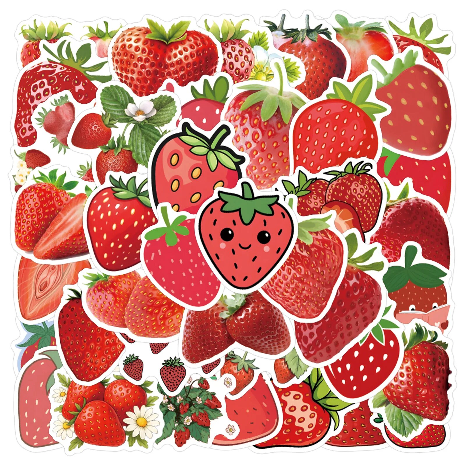 Набор наклеек Fruit серия клубника граффити 55PCSX2