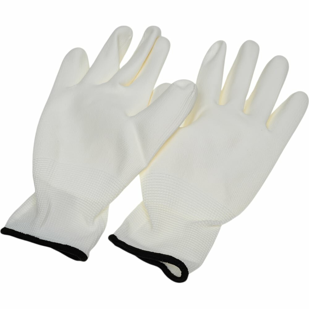 Нейлоновые перчатки с полиуретановым покрытием S.GLOVES KREZ белые, 09 размер 31613-09 — фото 1