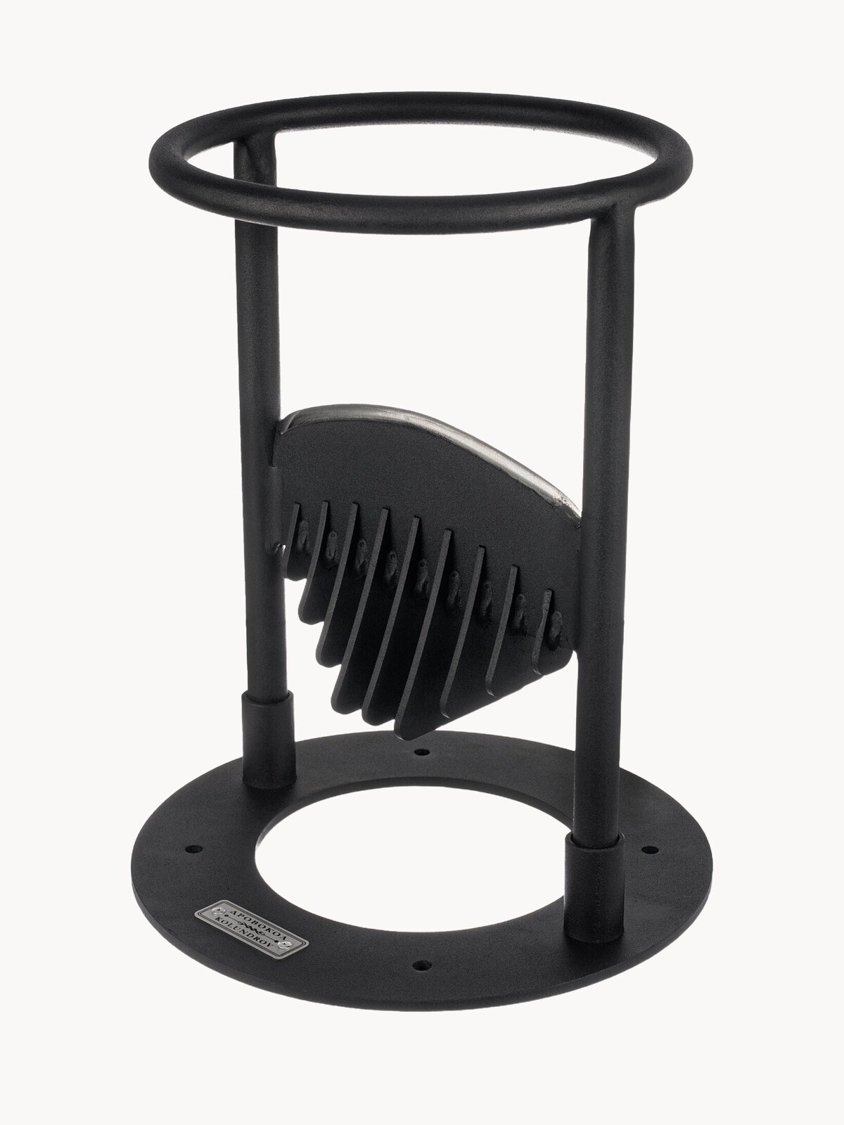 Дровокол ручной KOLUNDROV Х2 в подарочном наборе с точилкой для инструмента, стационарный колун для дров, черный