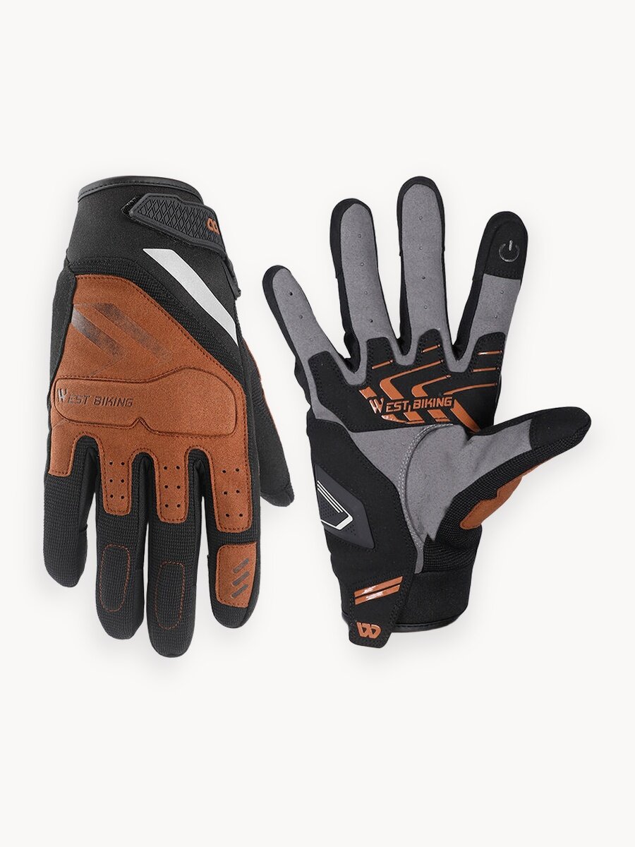 Велосипедные перчатки West Biking с защитой при падении, сенсорные, размер XL
