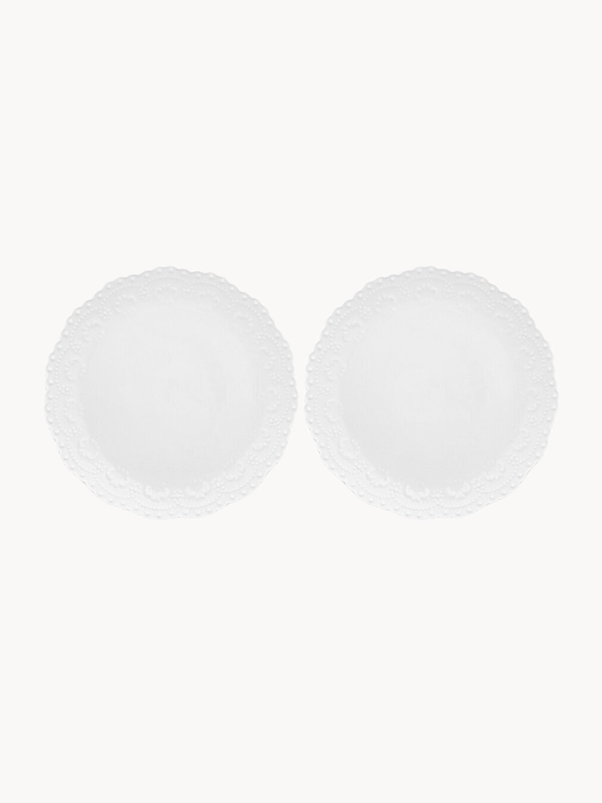 Тарелка для десерта 2 шт 16*16*1,7 см Elan Gallery "Белый узор", набор