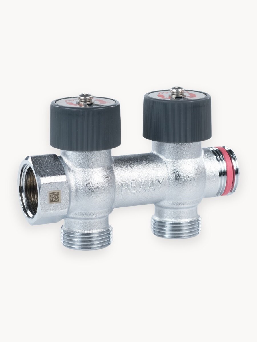 Распределительный коллектор рехау с плавной регулировкой G 3/4 2 отвода G 3/4