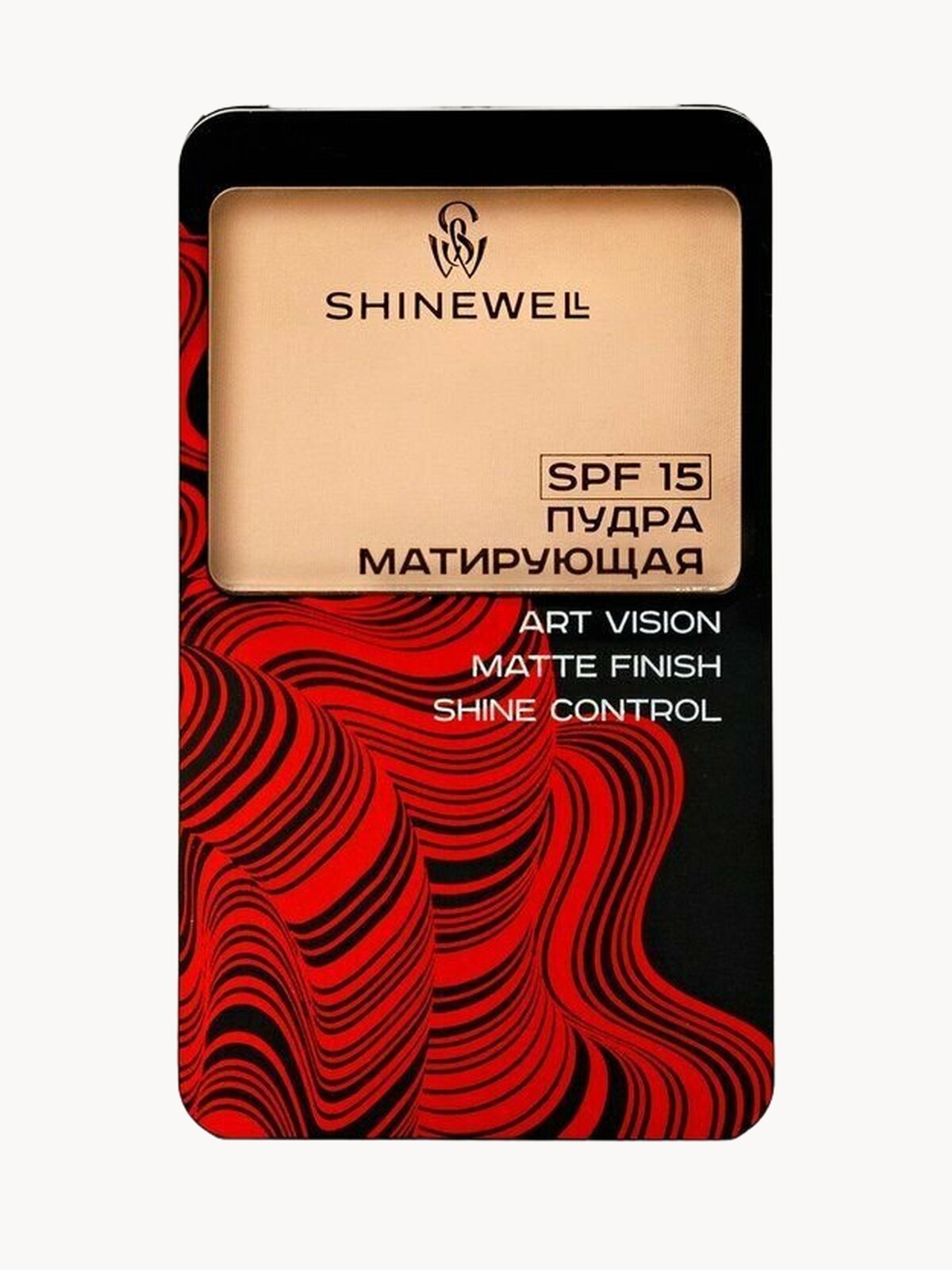 SHINEWELL Пудра Powder Art Vision SPF 15, 8 г, 02 светло-бежевый