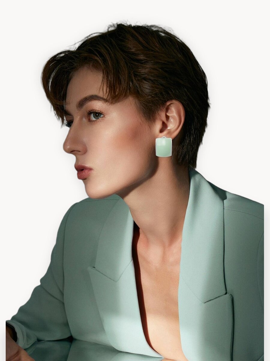 Серьги, искусственный камень