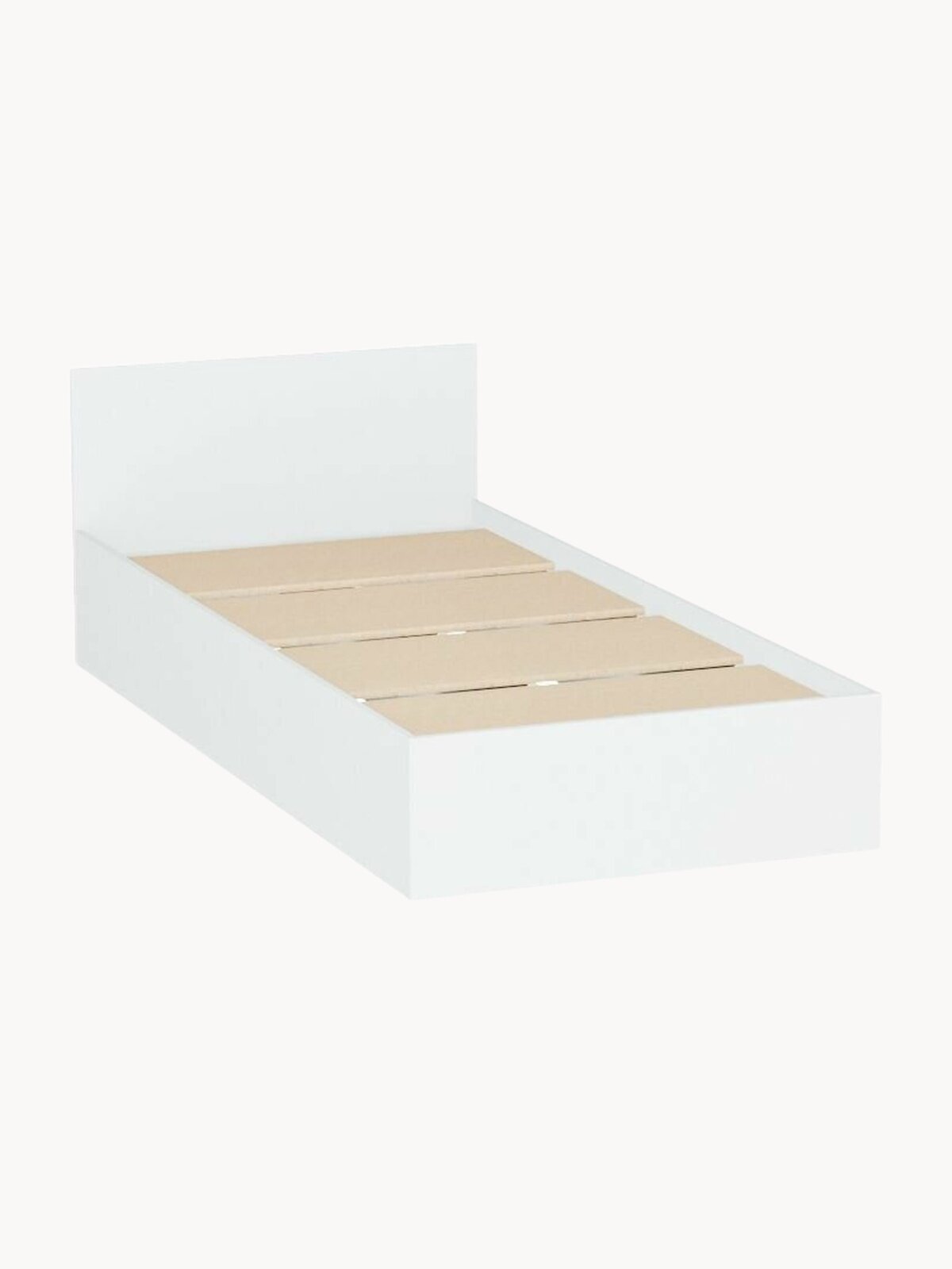 Кровать ДСВ Мебель Мори КРМ 900.1, односпальная, с изголовьем, белая, 90x200х30 см