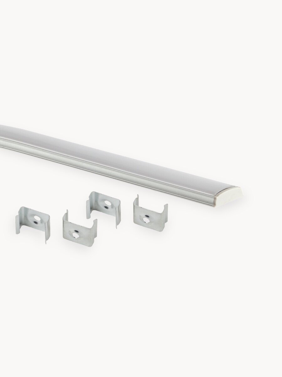 Профиль для светодиодной ленты ЭРА 1506G накладной анодированный гибкий 2м 15х6,5мм