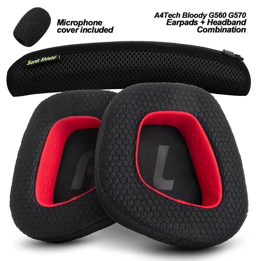 Амбушюры для наушников A4Tech Bloody G560 G570 G575 MR575 RGB G573P из пены с Red Combo 560 570