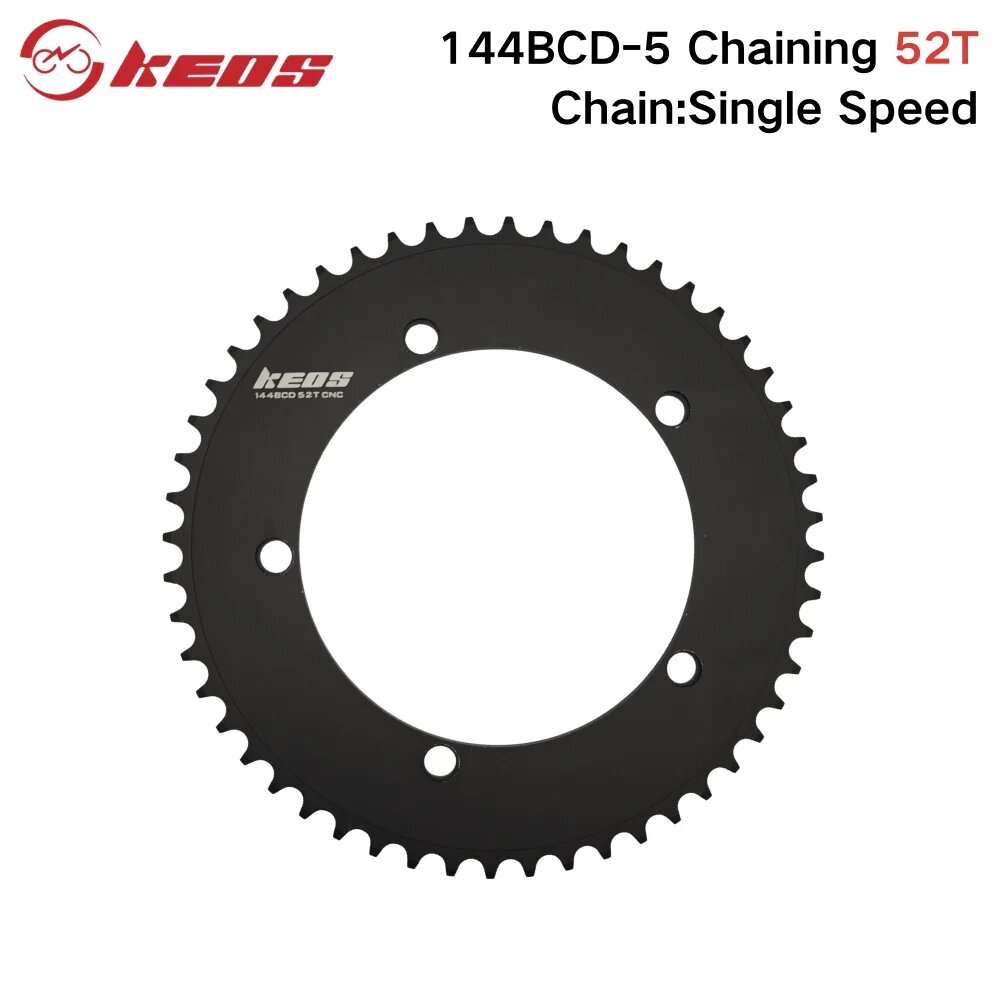 Звезда KEOS 144BCD 52T Black, Single Speed