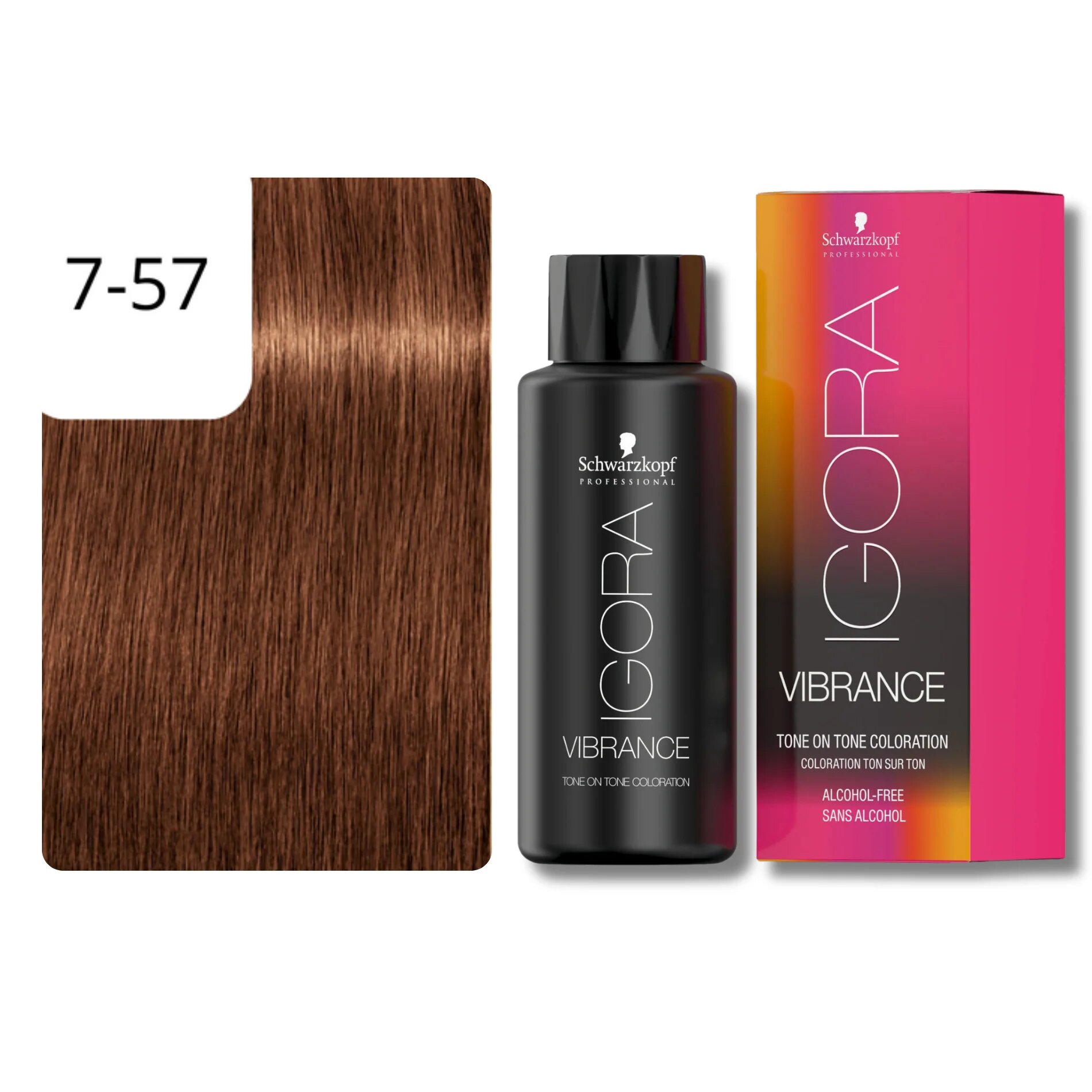 Schwarzkopf IGORA Vibrance 7-57 Средний русый золотистый медный Краска для волос 60мл