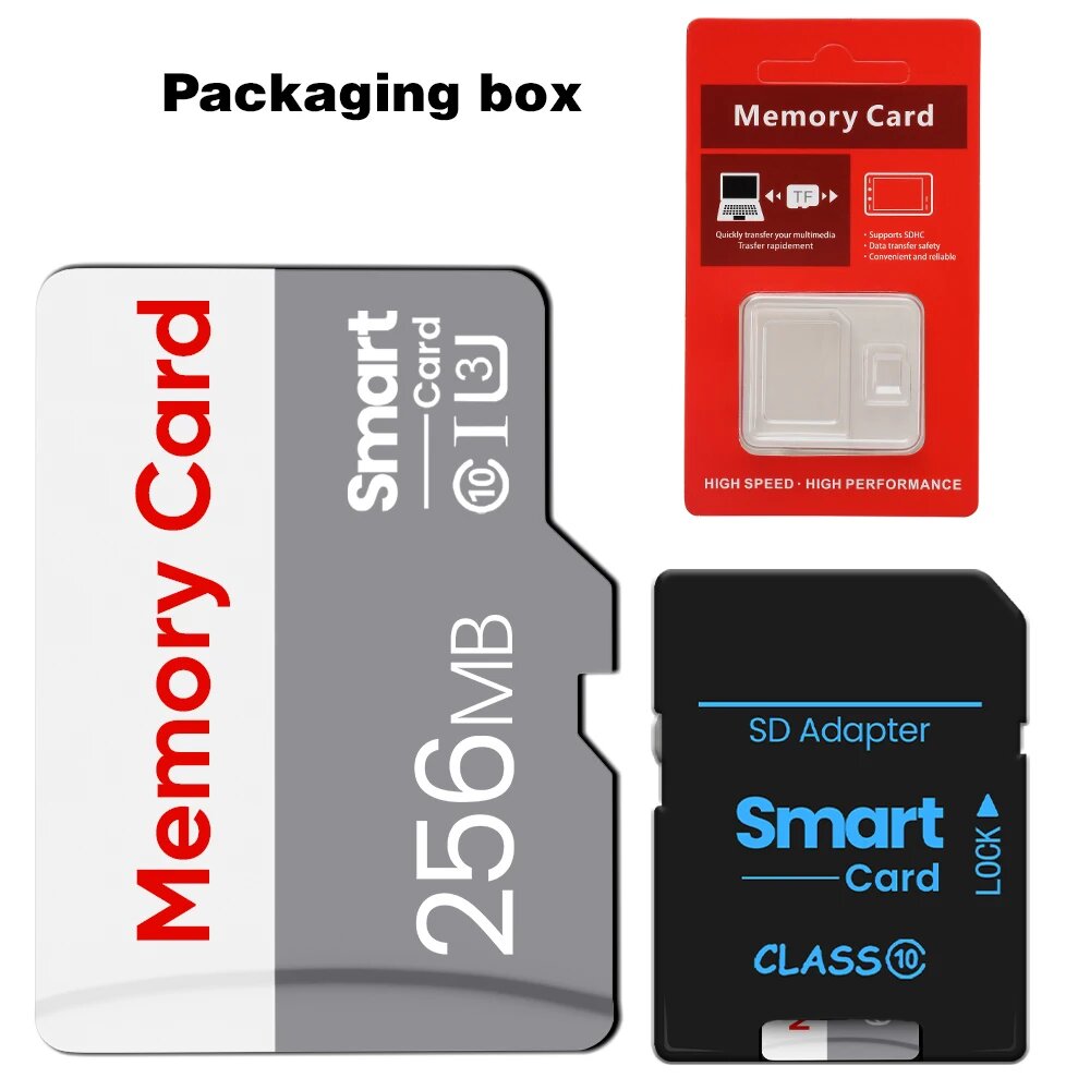 Карта памяти JASTER microSD 64/128/256/512 МБ для камер 256M