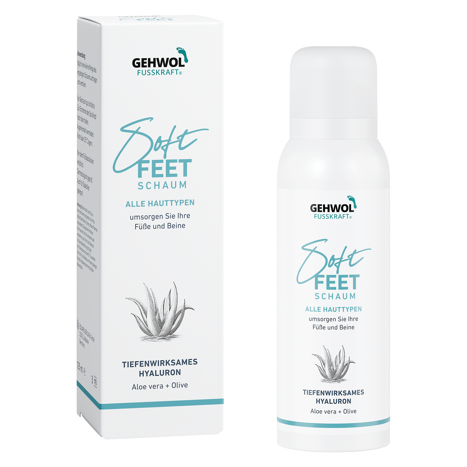 Gehwol Soft Feet Shaum - Пенка Алоэ вера и масло оливы с гиалуроновой кислотой 125 мл