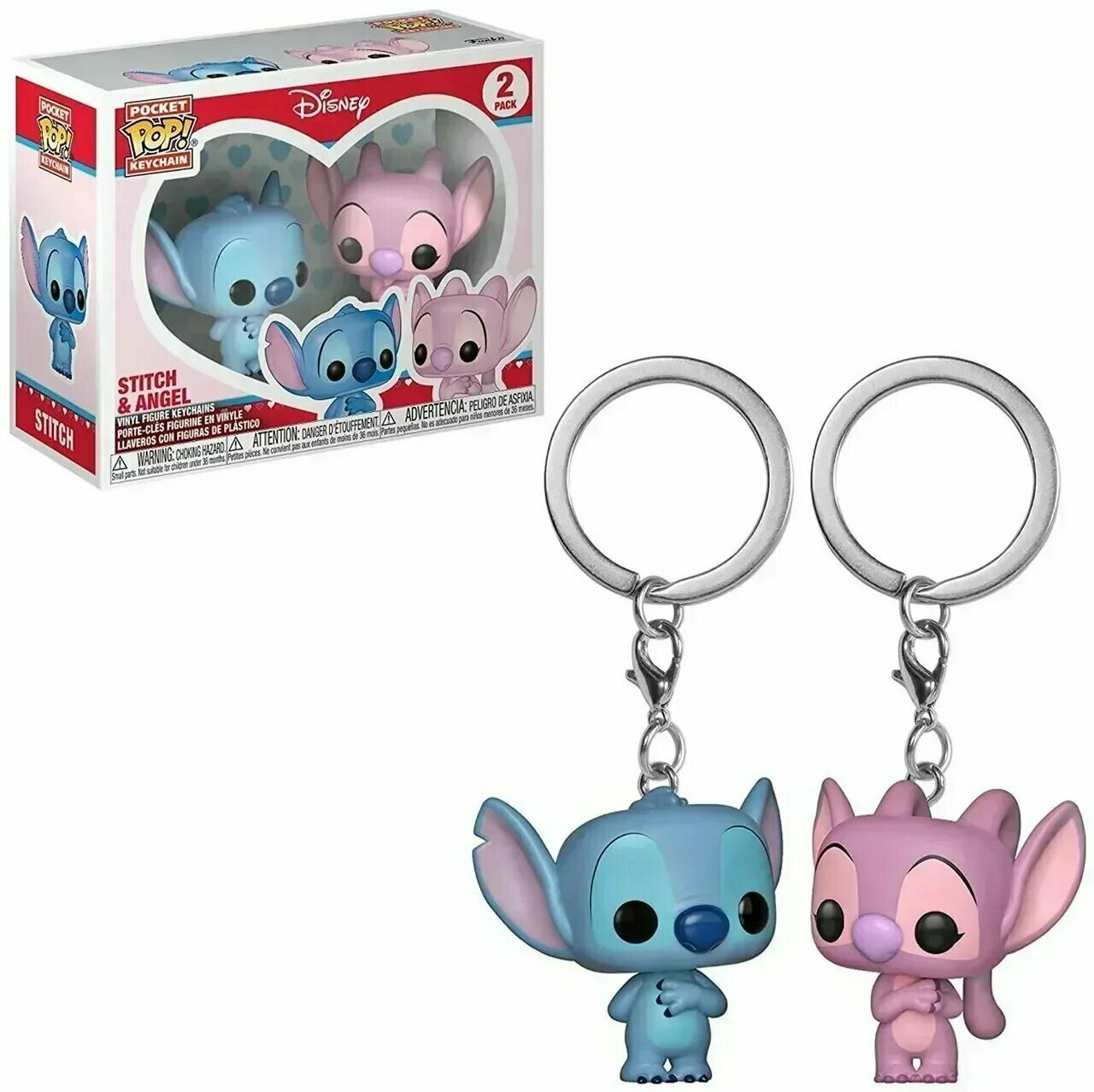 Брелки Disney Stitch Funko Pop, экшн-фигурка, коллекция аниме, модель, брелок для ключей, детские игрушки, автомобильный орнамент, брелок, подарок для пары, couple stitch, Унисекс