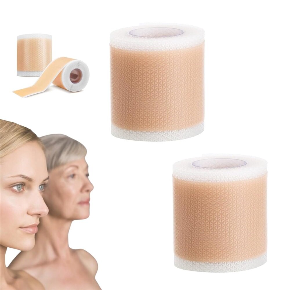 Многоразовые Силиконовые Пластыри 4см x 150см для Лица и Шеи – Ночной Уход от Морщин