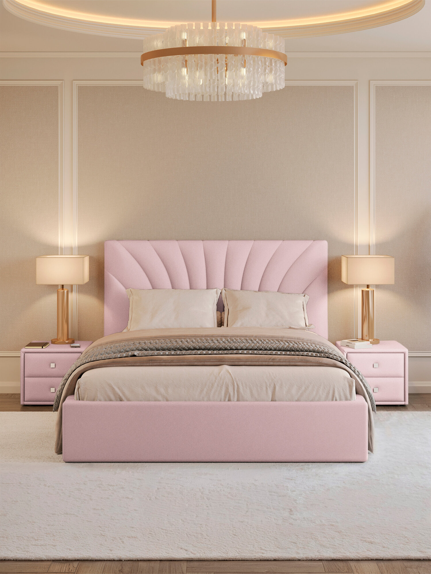 Кровать двуспальная 160х200 с подъемным механизмом, Ариэль с мягким изголовьем для дома и спальни, ортопедическое основание, ящик для белья