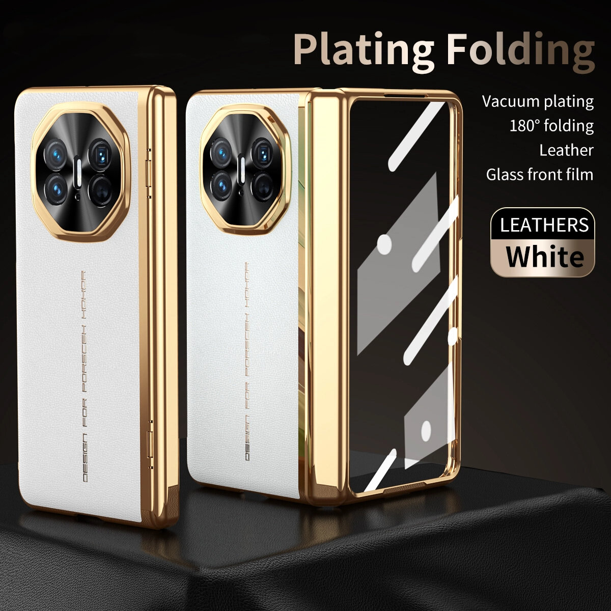 Чехол для Huawei Mate X6 / Хуавей Мейт X6, soft touch, чехол-кардиомонитор, искусственная кожа, поликарбонат (PC), защита камеры, ударопрочный, усиленные углы, держатель поп-сокет, Huawei, Huawei Mate X6,