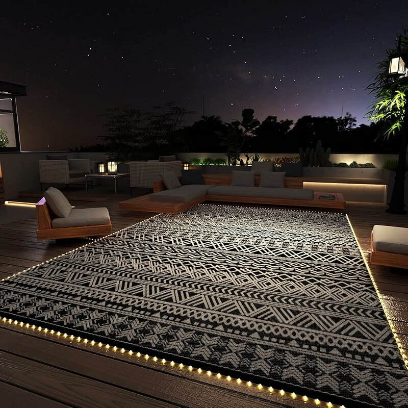 Уличный коврик с LED-лентами，183X274CM