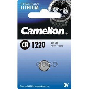 Батарейка литиевая lithium таблетка 3 в упаковка 1 шт. Camelion арт. cr1220-bp1
