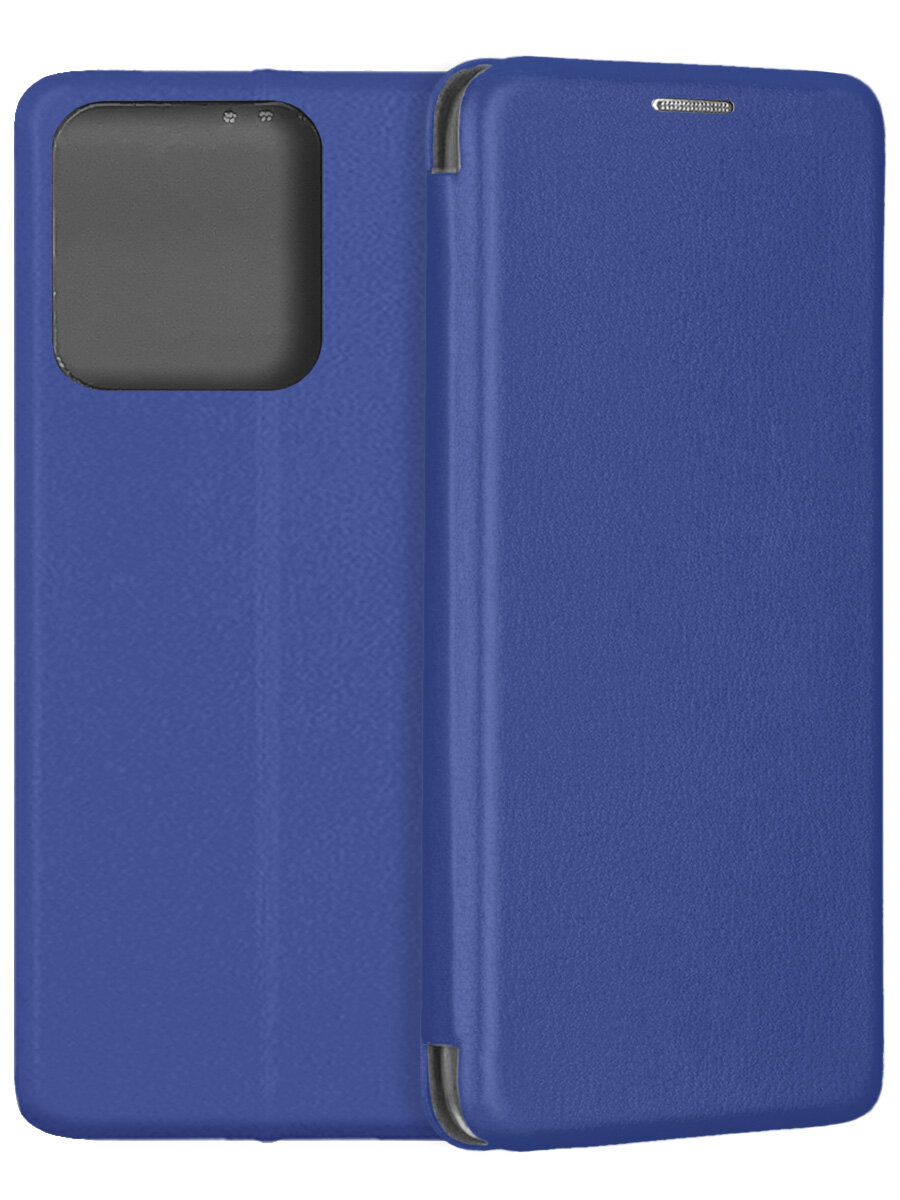 Чехол для Realme Note 50 синий / книжка, подставка, отделение для карт