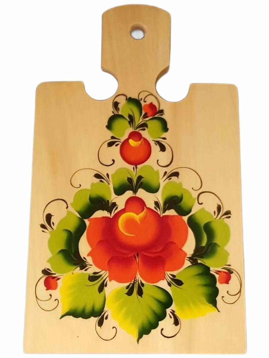 Панно декоративное, Доска разделочная 25х15 (4353-19) светлая-1, ручная авторская работа