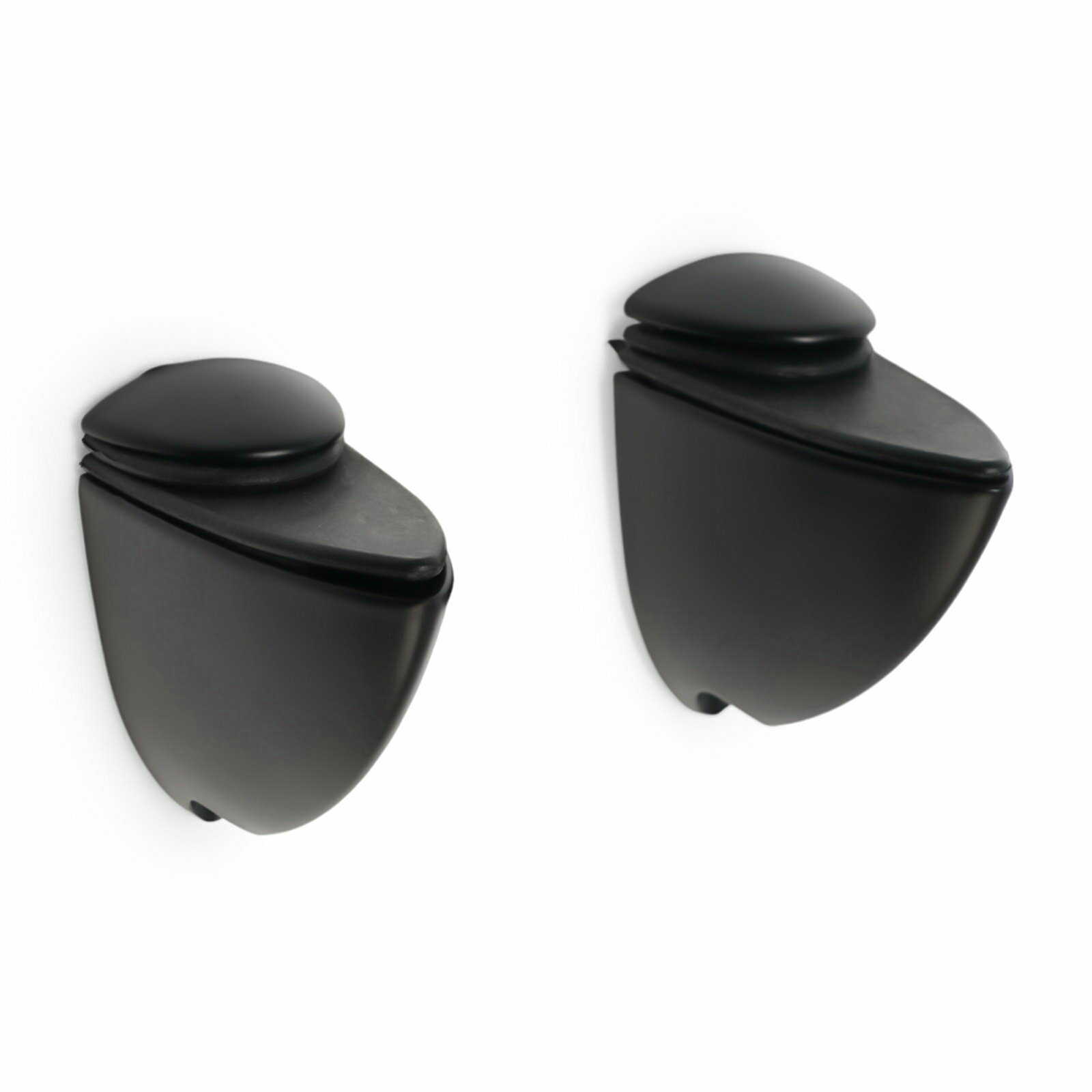 Полкодержатель "Пеликан", 41x40x23 мм, 2 шт, цвет черный, цвет: чёрный