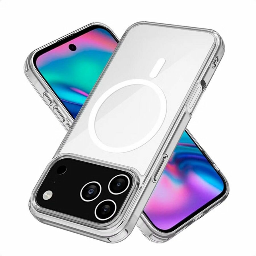 Силиконовая накладка с Magsafe для Apple iPhone 17 Pro прозрачный