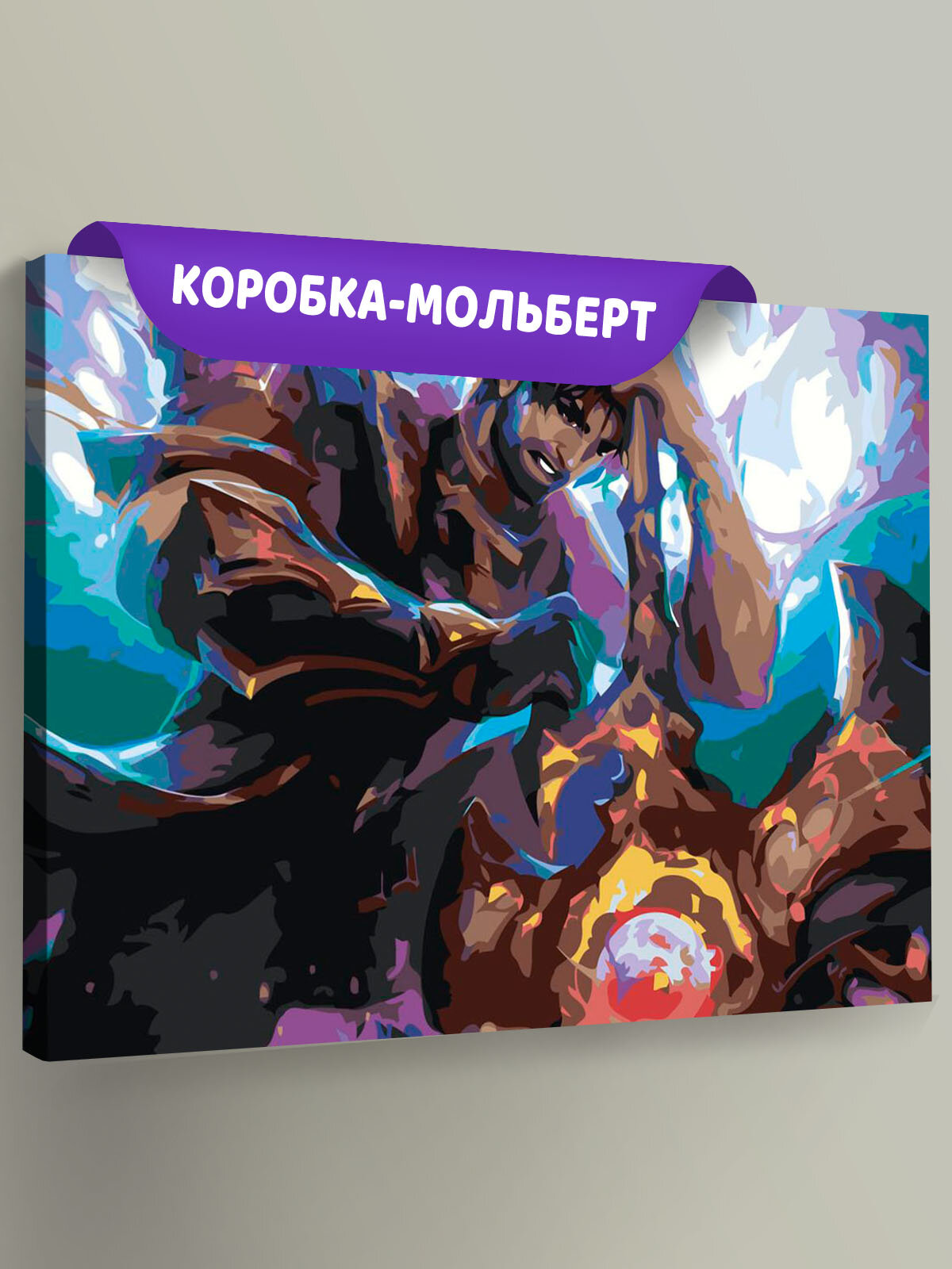 Картина по номерам на холсте с подрамником "Аркейн Лига Легенд лол: Дариус арт" Раскраска 40x50 см, Мультфильмы Фэнтези