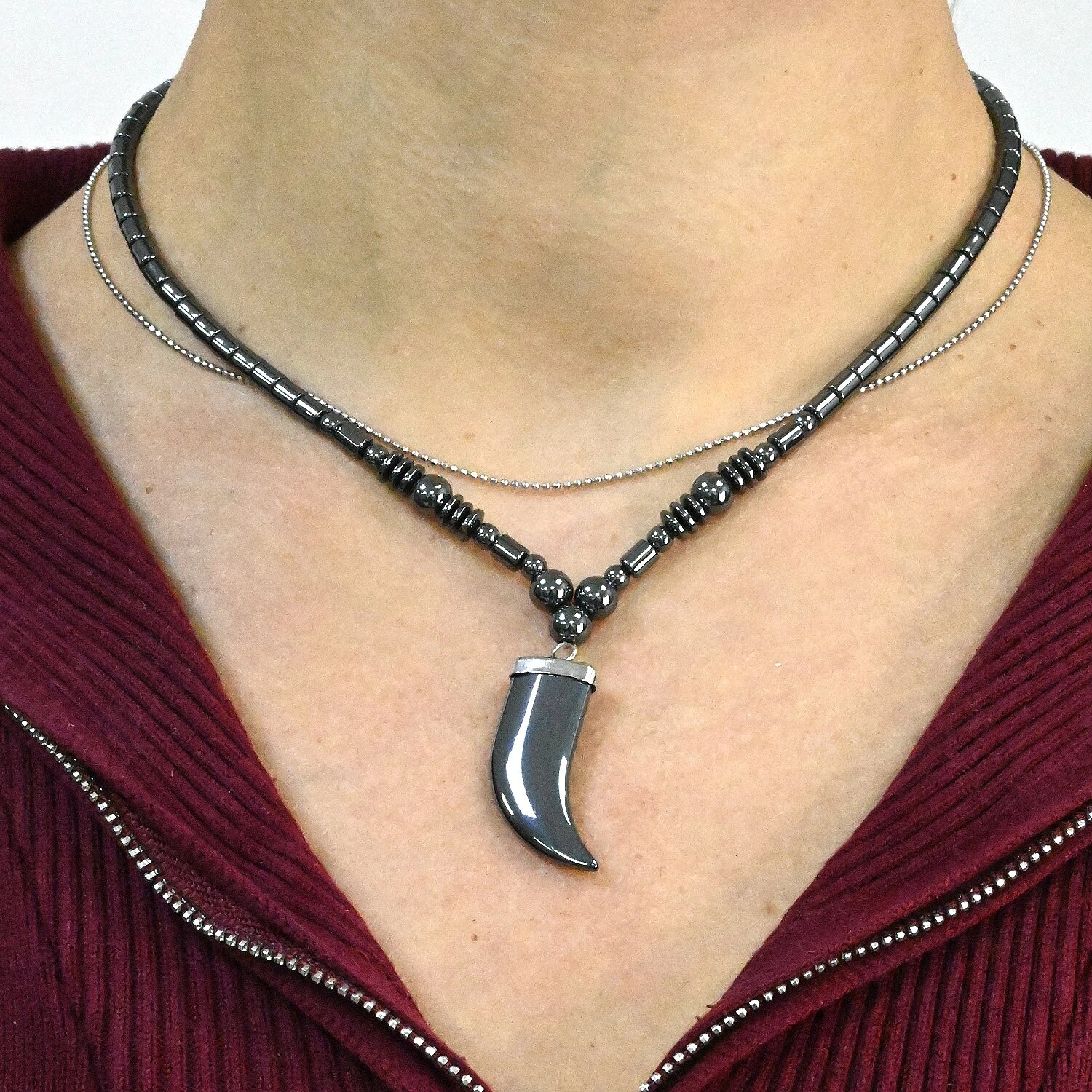 Бусы, гематит