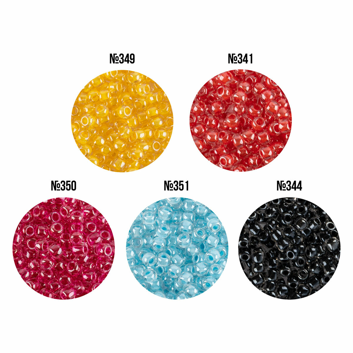 Бисер японский TOHO 11/0 для плетения вышивки Набор 5 цветов ассорти №05