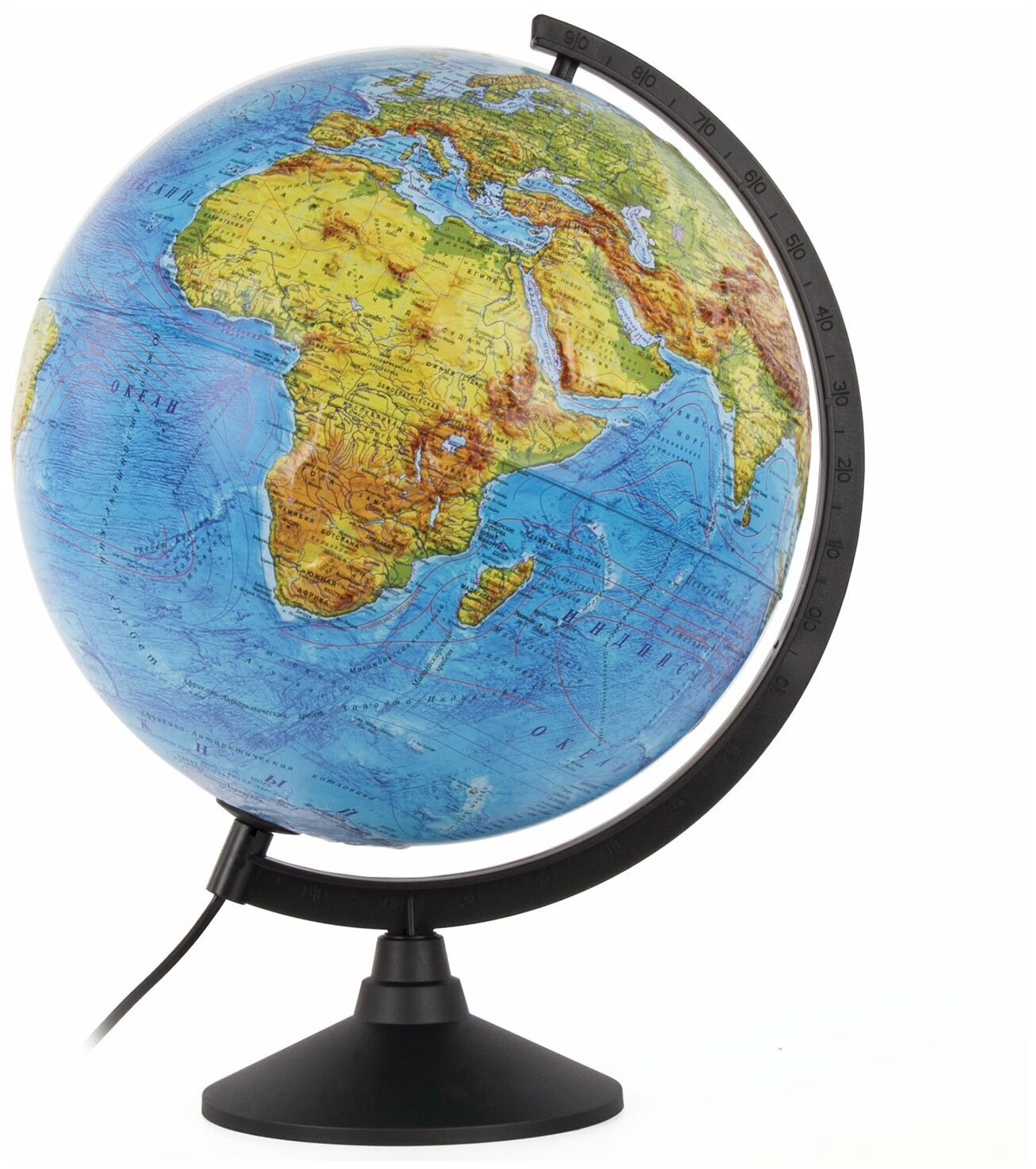 Глобус физико-политический 320мм рельефный с подсветкой GLOBEN К013200223